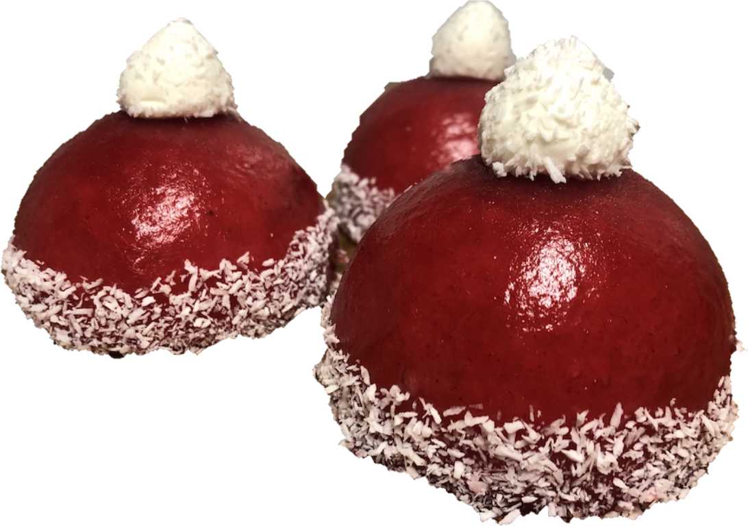 Kerstmuts gebakje - De Bonbonnerie Chocolaterie